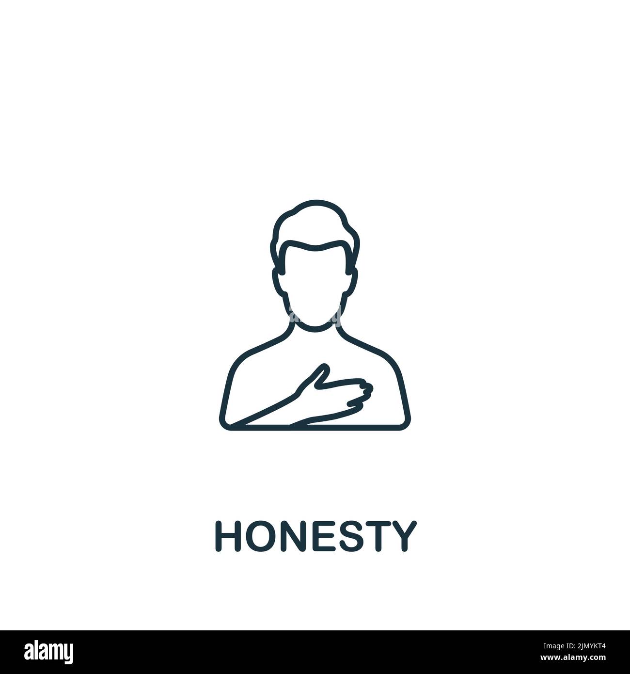 Honesty icon. Monochrome simple icon for templates, web design and ...