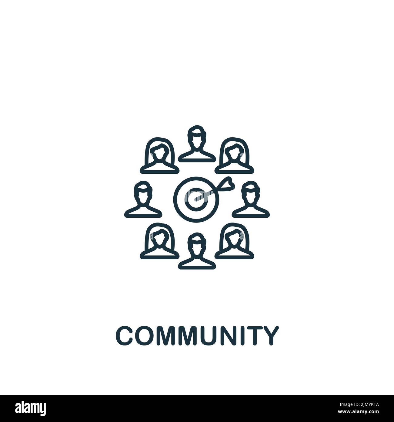 Community icon. Monochrome simple icon for templates, web design and ...