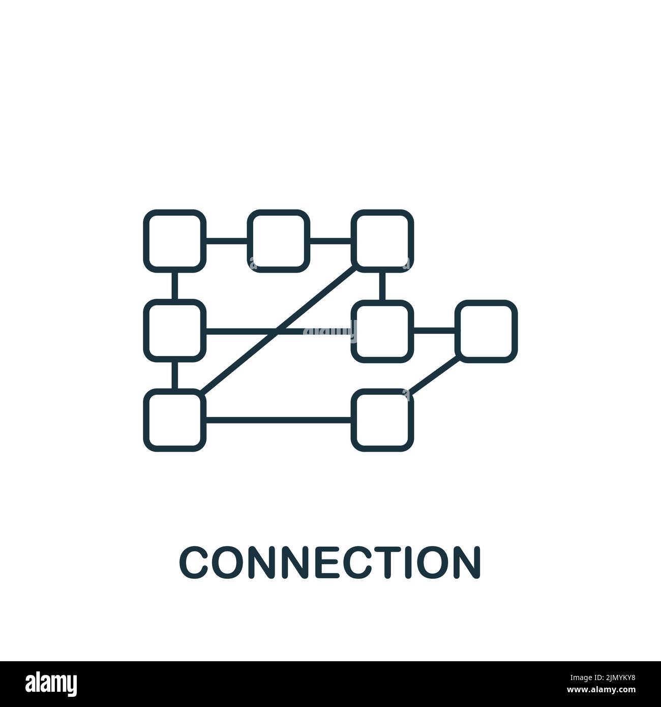 Connection icon. Monochrome simple icon for templates, web design and ...