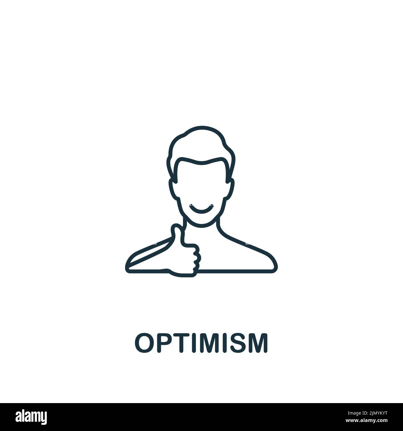 Optimism icon. Monochrome simple icon for templates, web design and ...