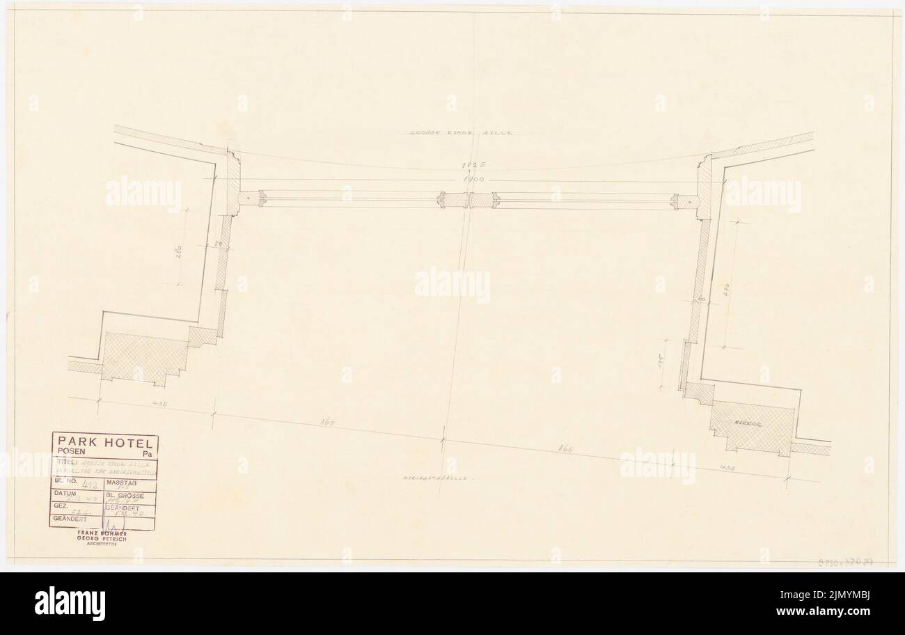 Böhmer Franz (1907-1943), Park Hotel in Posen (07.12.1940): Pendulent ...
