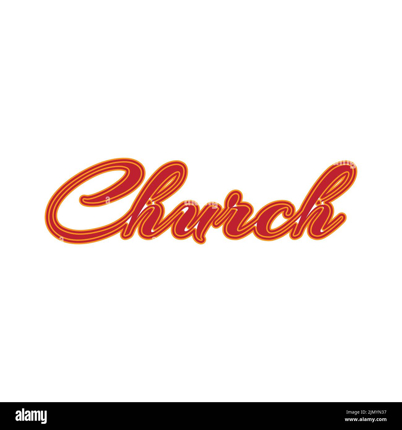 Church word calligraphy for your t-shirt lettering Stock Vector Image ...