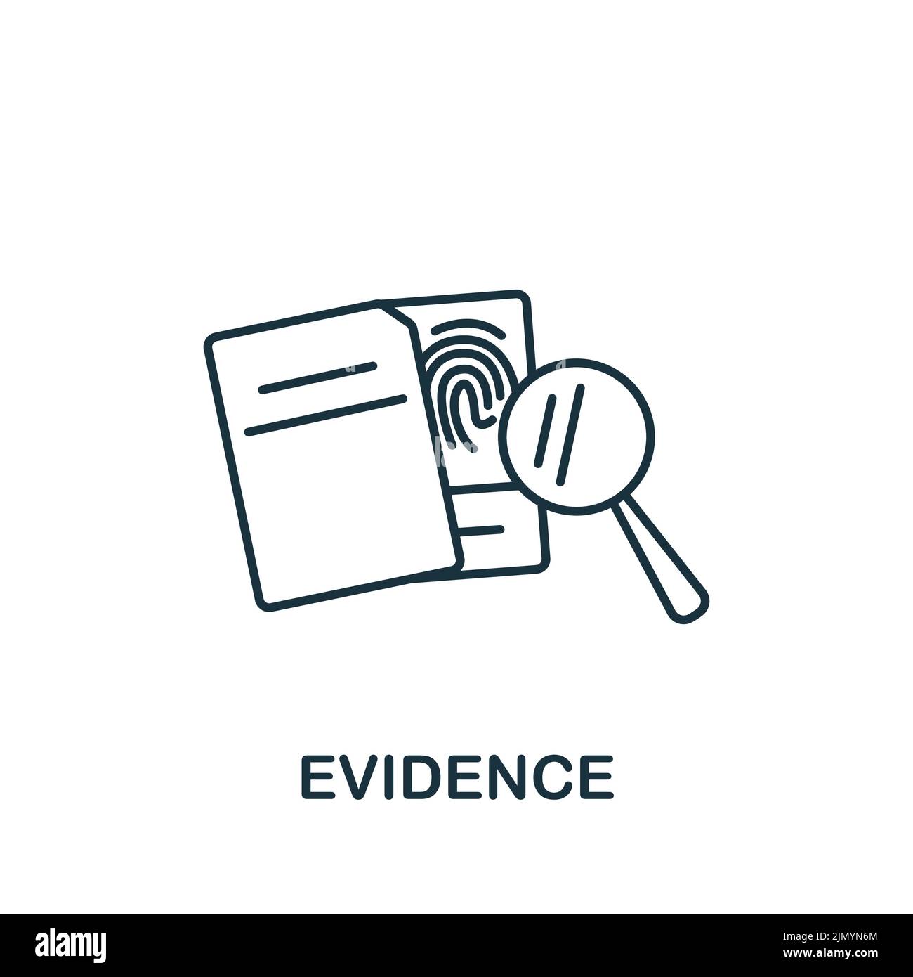 Evidence icon. Monochrome simple line Crime icon for templates, web ...