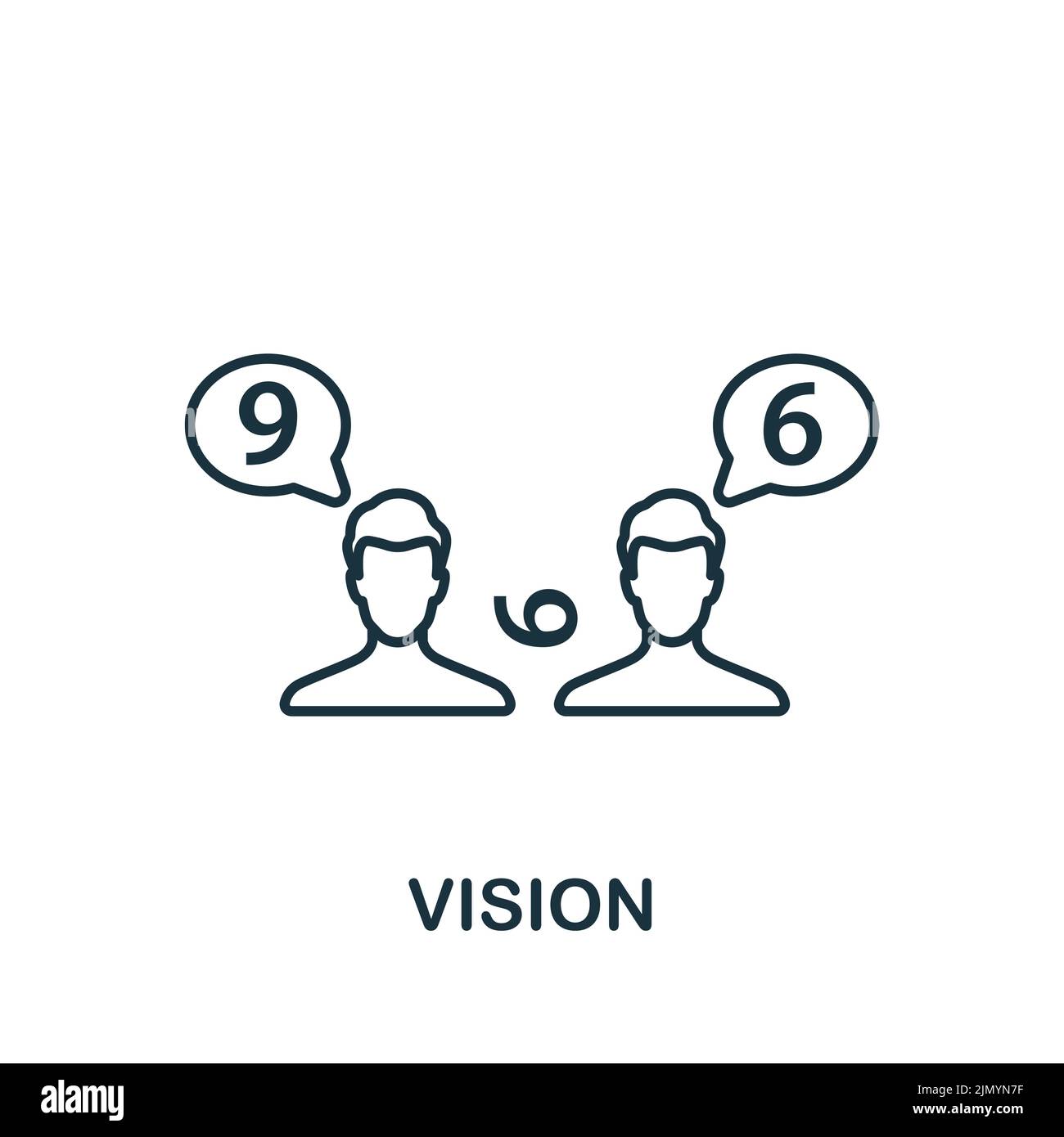 Vision icon. Monochrome simple icon for templates, web design and ...