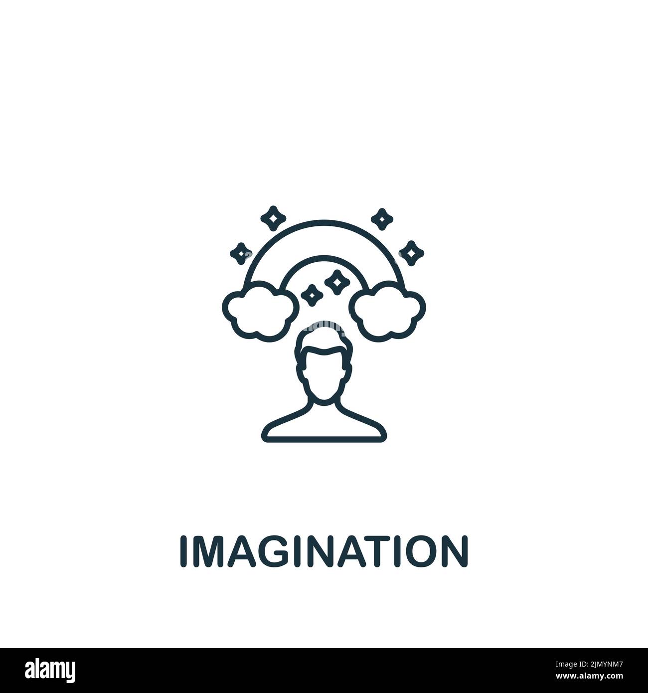 Imagination icon. Monochrome simple icon for templates, web design and ...