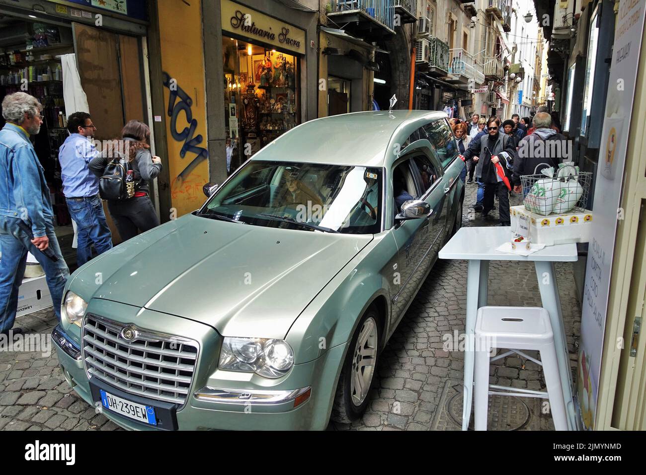 Big car in narrow lane hi-res stock photography and images - Alamy