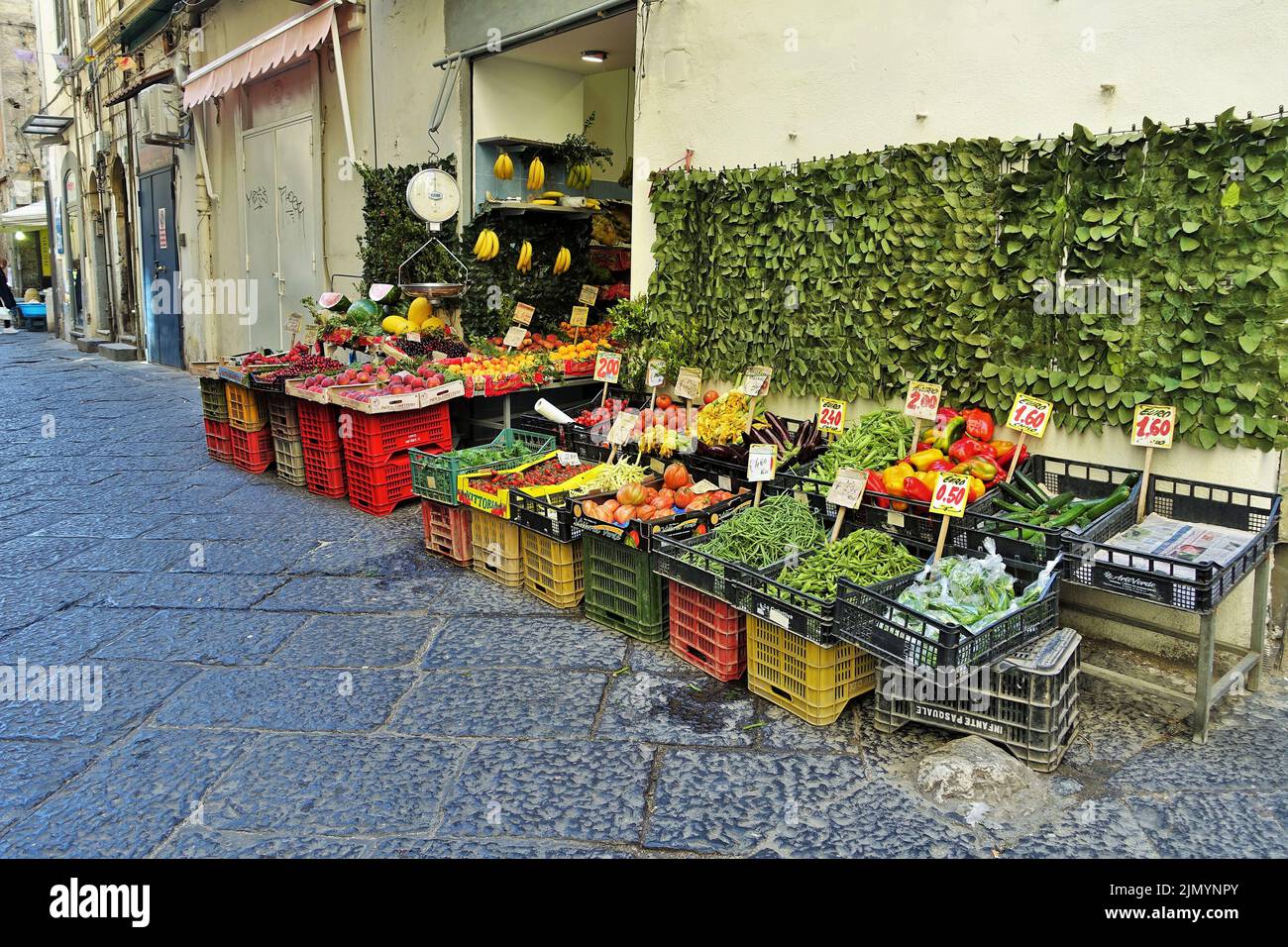 Fruits and vegetables vendor, Naples, Campania, Italy, Europe Stock ...