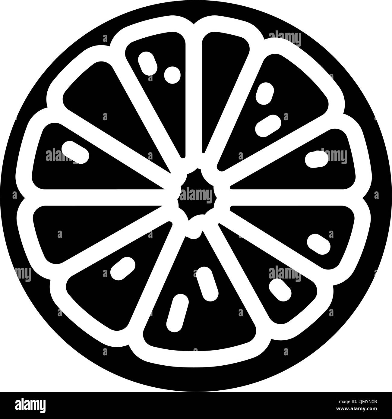 lemon cut glyph icon vector illustration Stock Vector Image & Art - Alamy