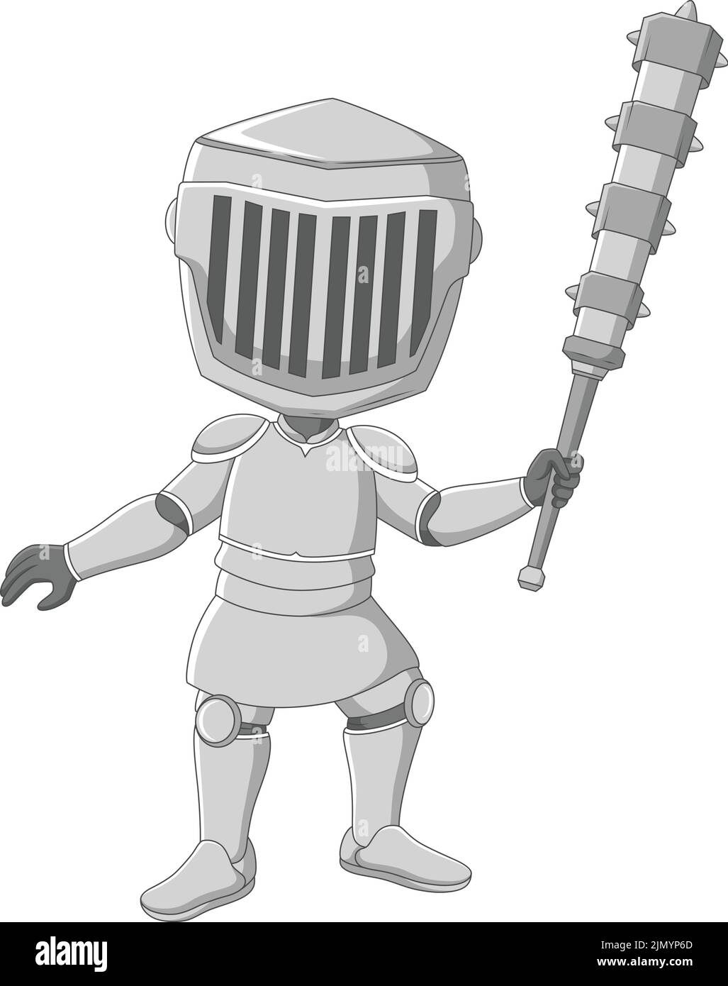 Cartoon knight holding a weapon Stock Vector Image & Art - Alamy