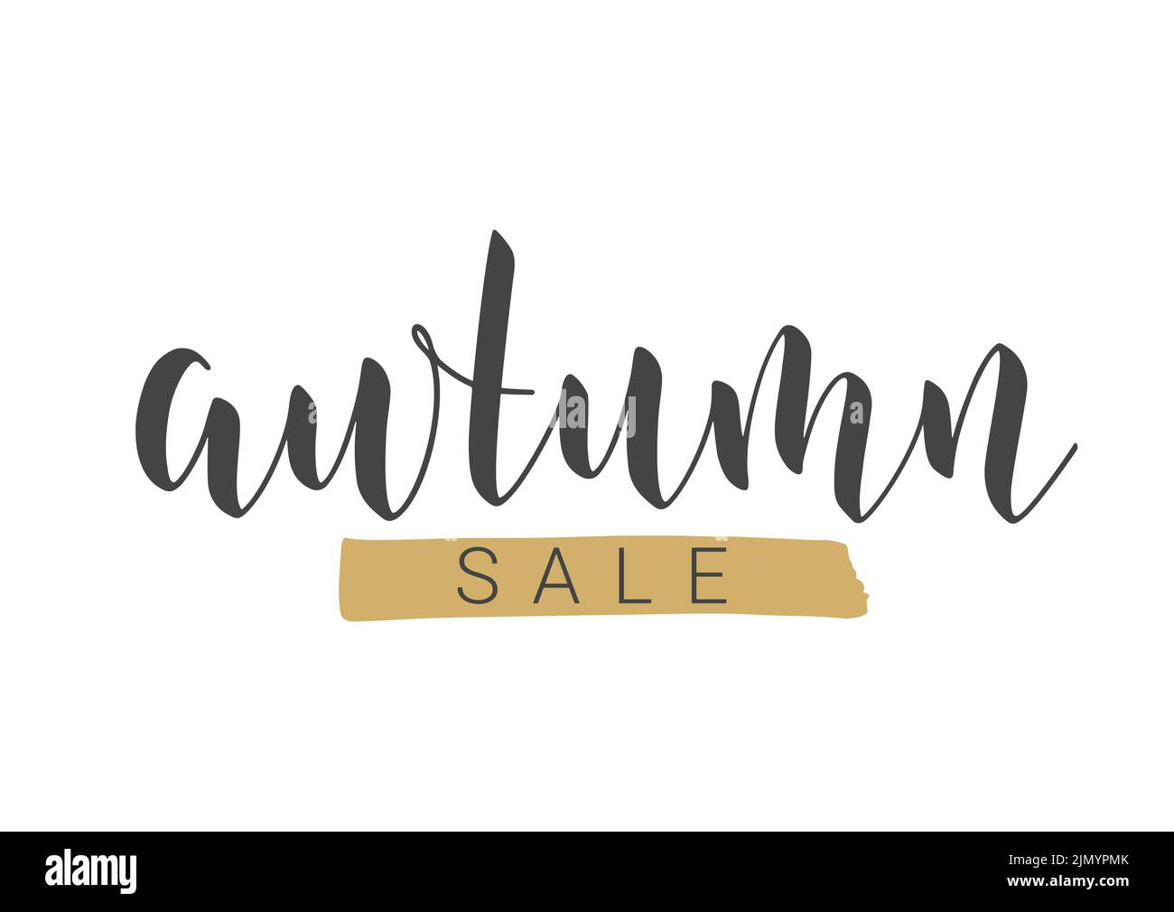 Handwritten Lettering of Autumn Sale. Template for Banner, Card ...