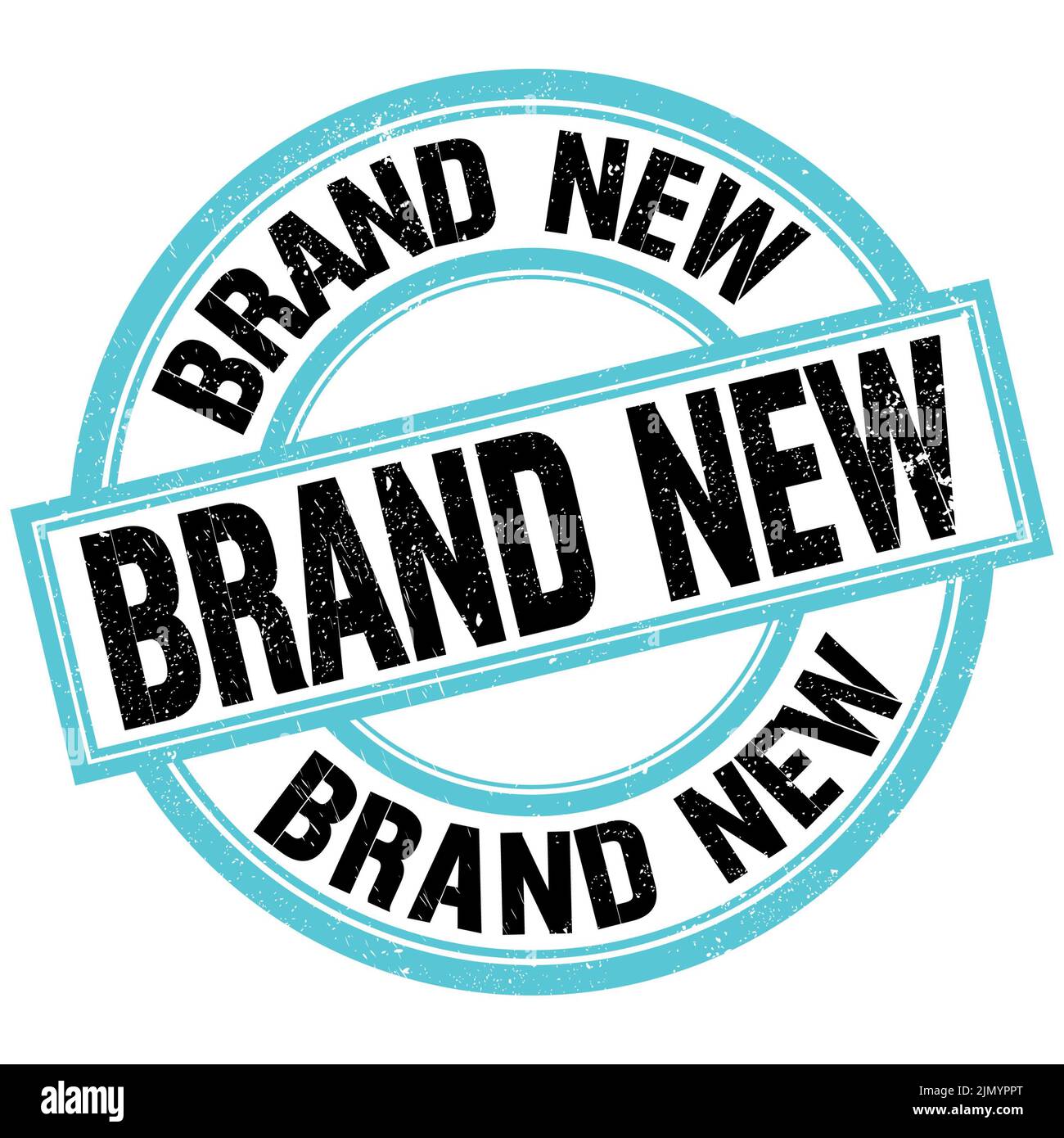 BRAND NEW text written on blue-black round stamp sign Stock Photo - Alamy