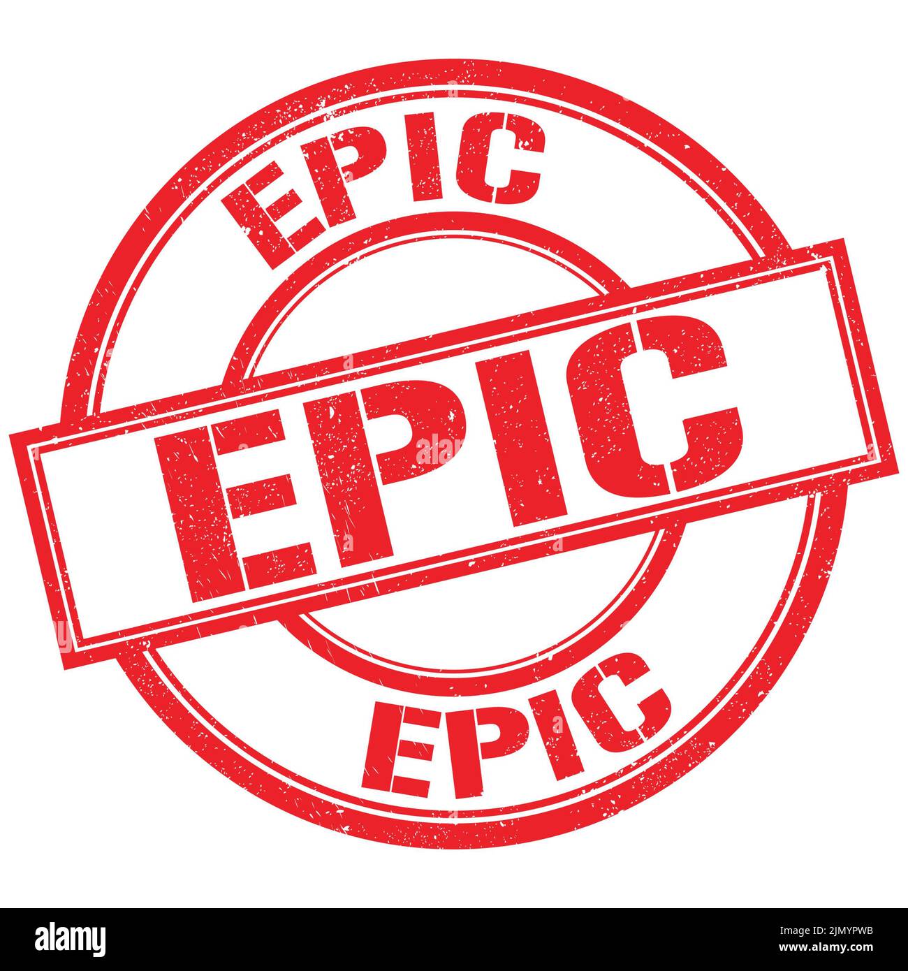 EPIC text written on red round stamp sign Stock Photo - Alamy