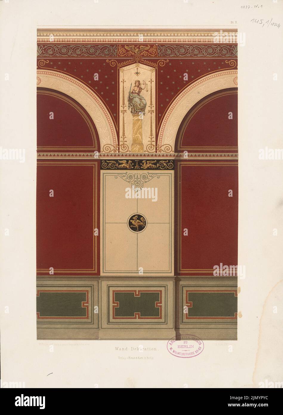 Stüler August (1800-1865), wall decoration. (From: Architectural ...