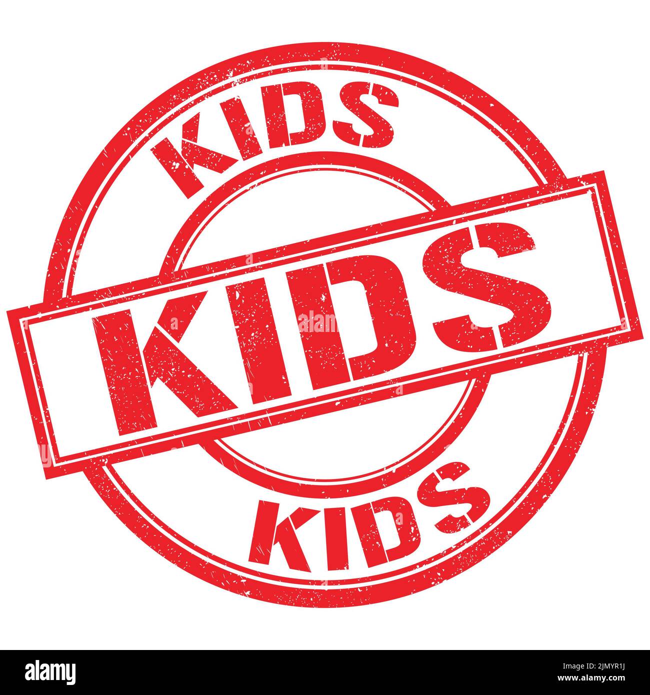 KIDS text written on red round stamp sign Stock Photo - Alamy