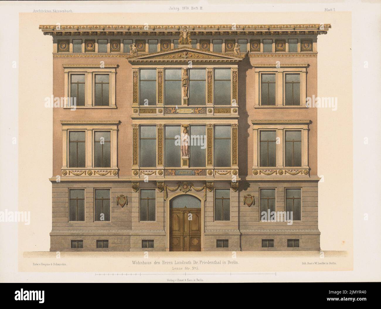 Gropius Martin (1824-1880), residential building Dr. Friedenthal ...