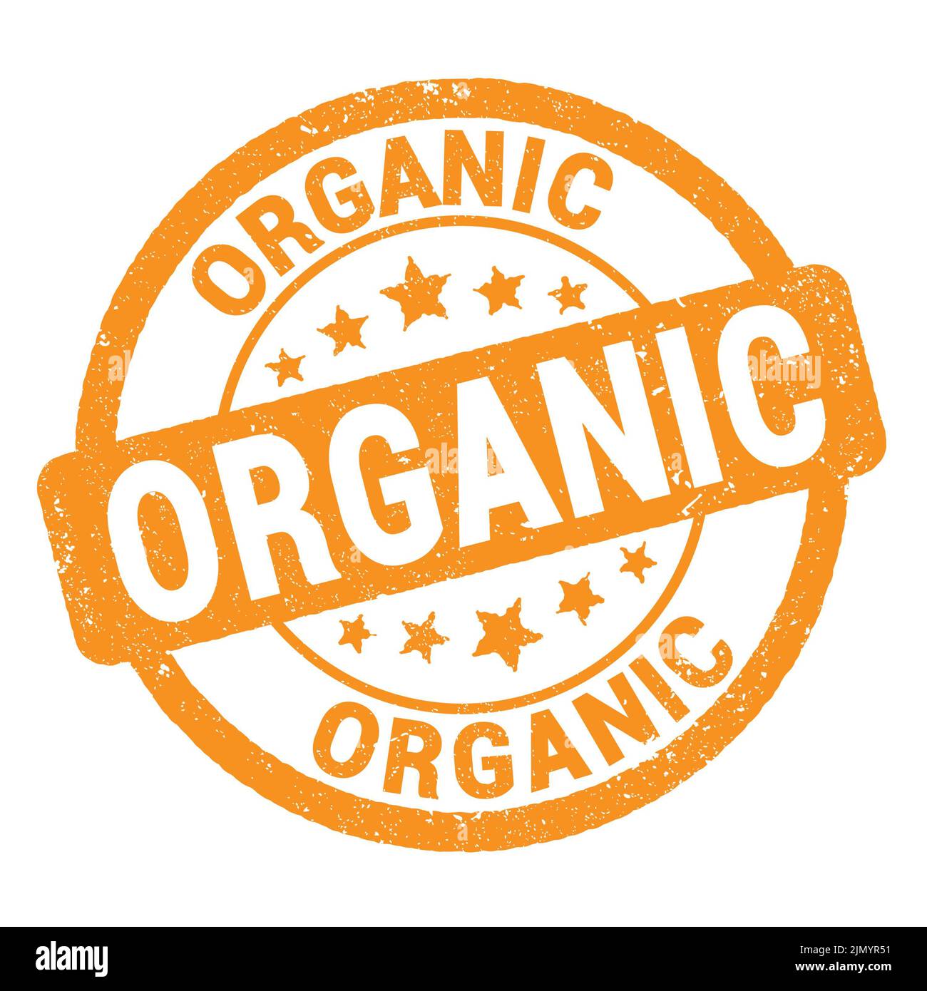 ORGANIC text written on orange grungy stamp sign Stock Photo - Alamy