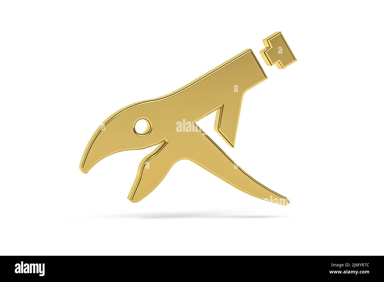 Golden 3d vice icon isolated on white background - 3D render Stock ...