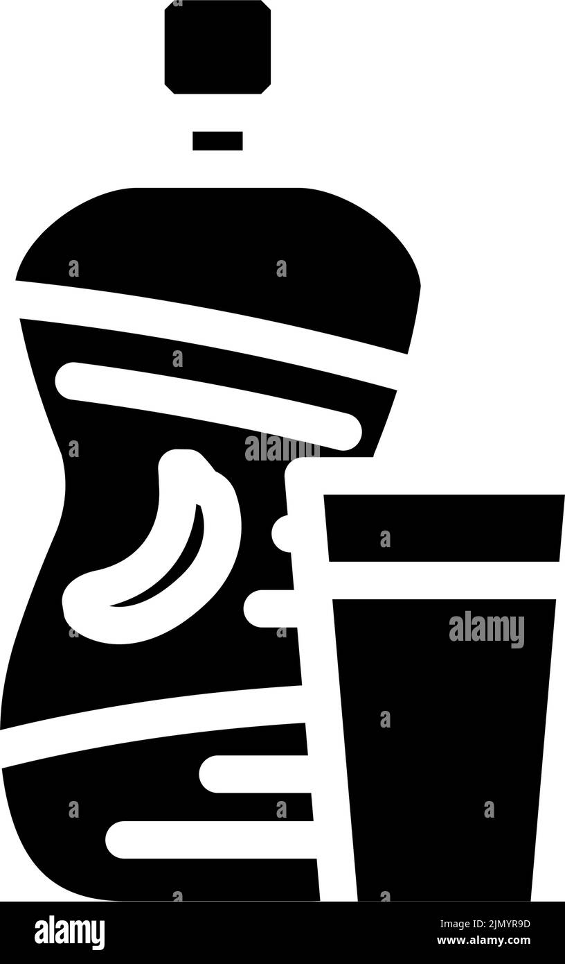 banana juice glyph icon vector illustration Stock Vector Image & Art ...