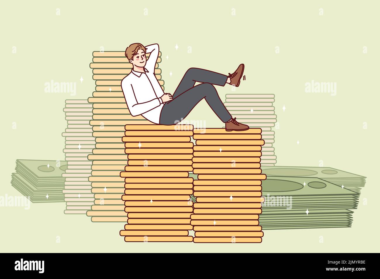 Stacks of money drawing hi-res stock photography and images - Alamy