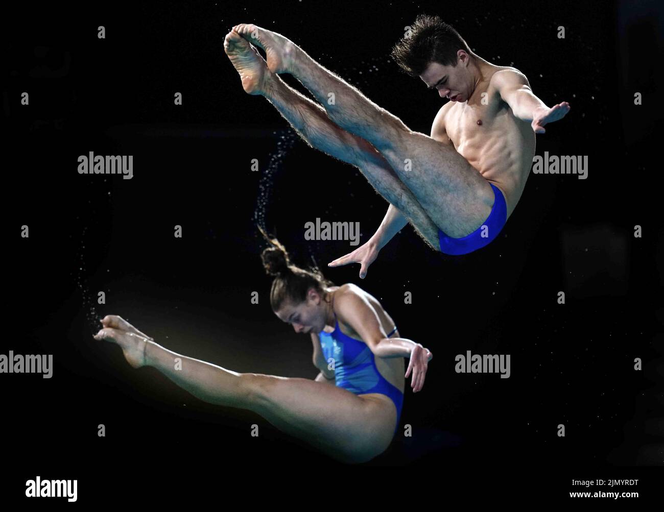 Scotland's Danny Mabbott and Clara Kerr during the Mixed Synchronised ...