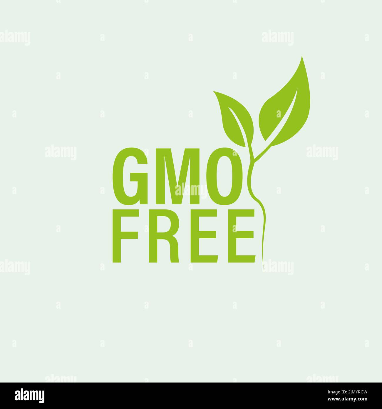 GMO free. Healthy food concept. organic cosmetics. Non-GMO label. Isolated vector illustration ...