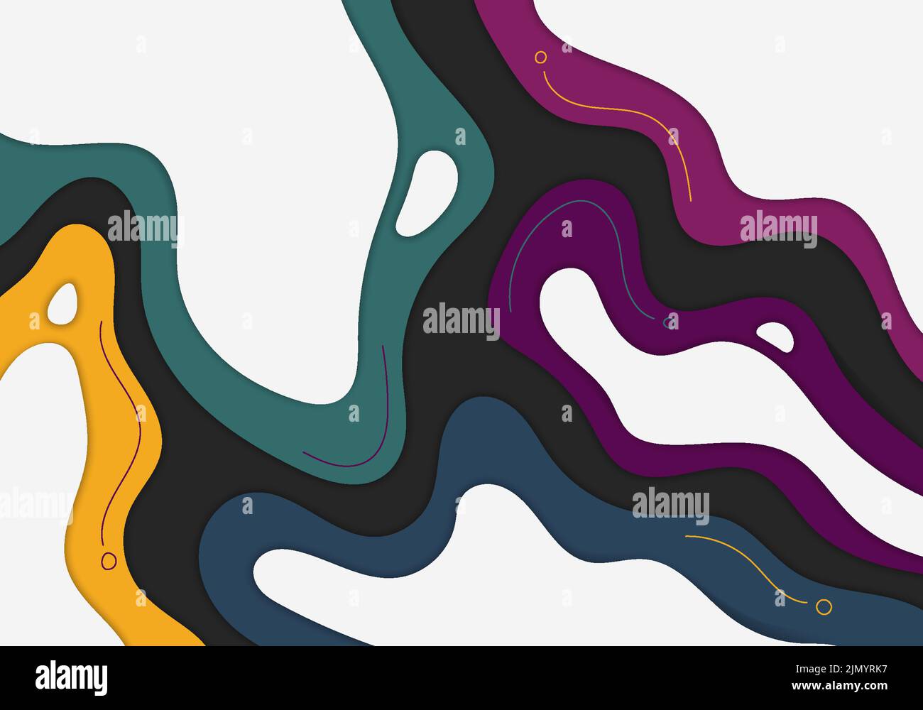 Abstract color style artwork decorative template. Overlapping of ...