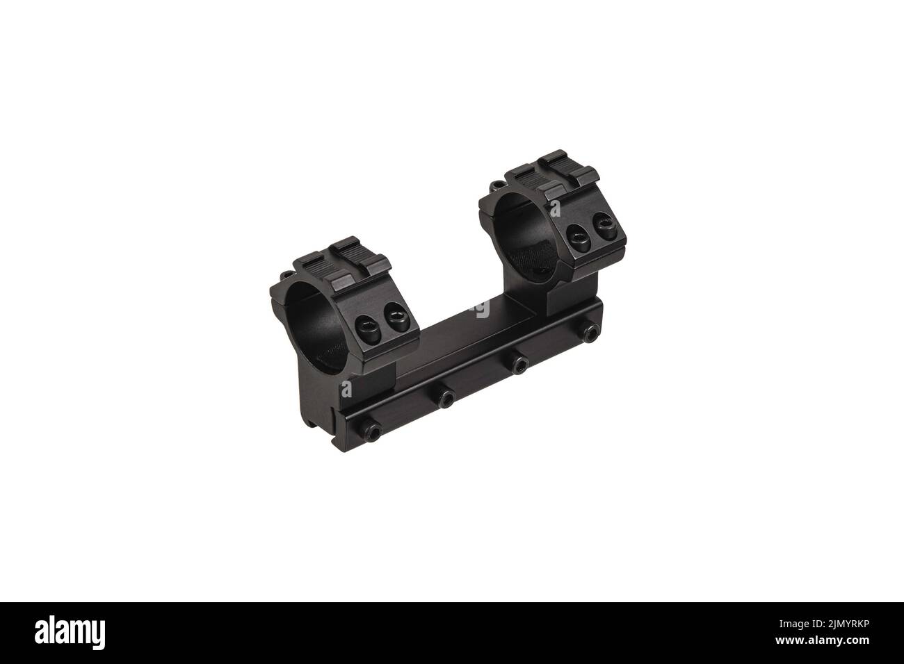 Quick disconnect mount made for holding a scope on a rifle isolated on ...