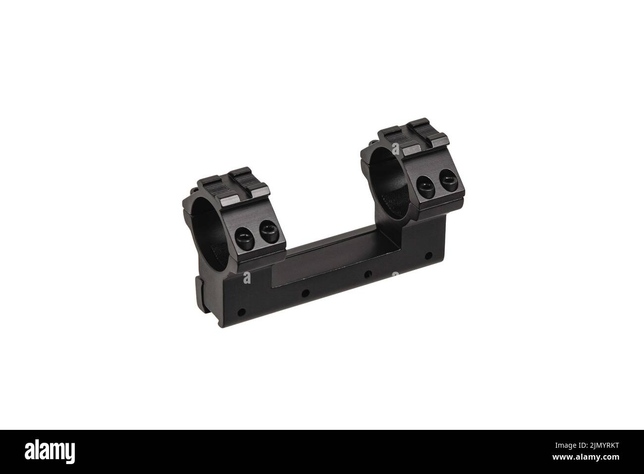 Quick disconnect mount made for holding a scope on a rifle isolated on ...