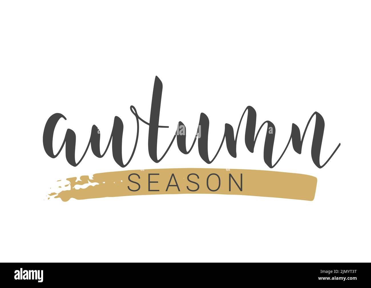 Handwritten Lettering of Autumn Season. Template for Banner, Card ...
