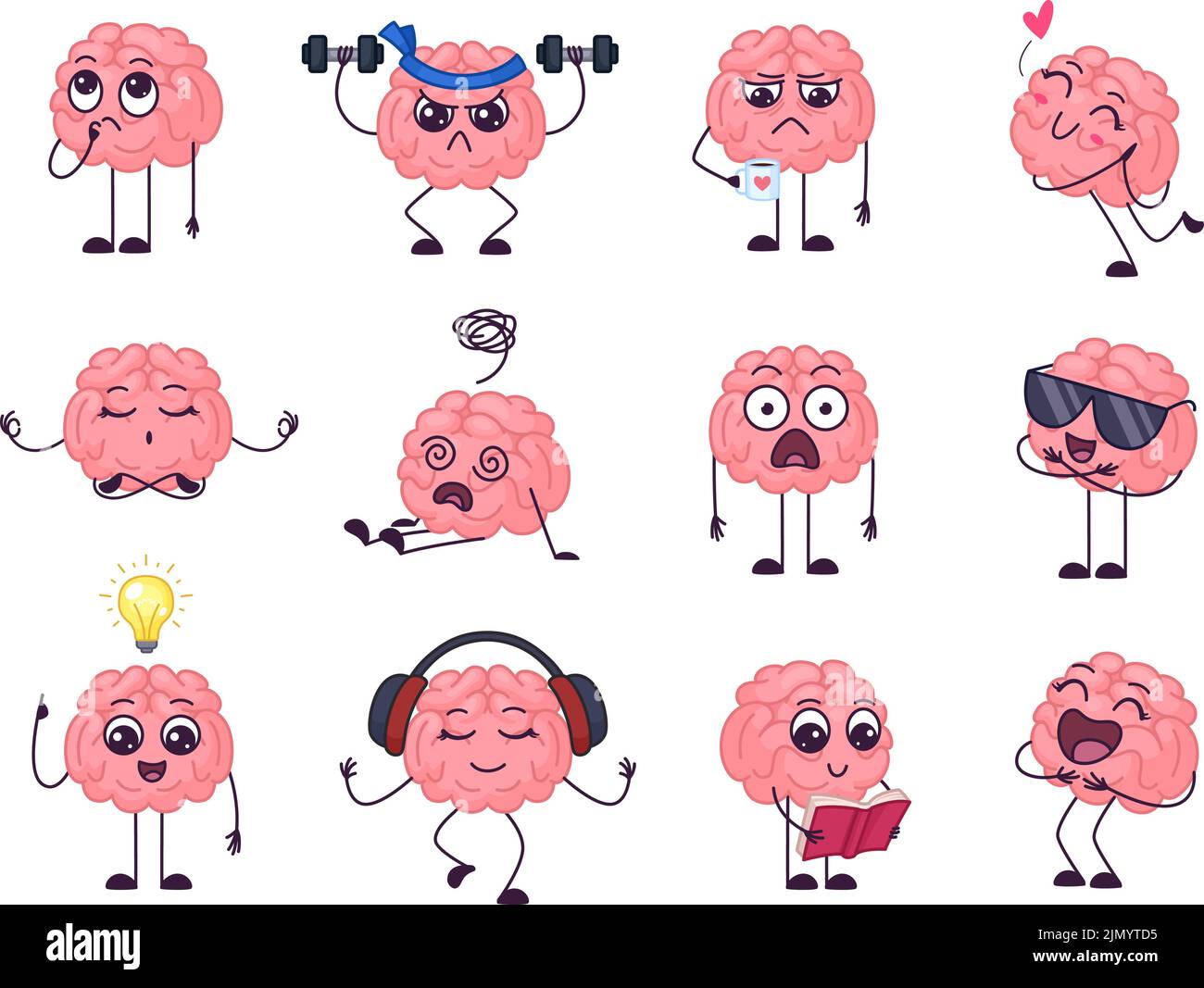 Funny clever brain. Concentration focus and intellectual health ...