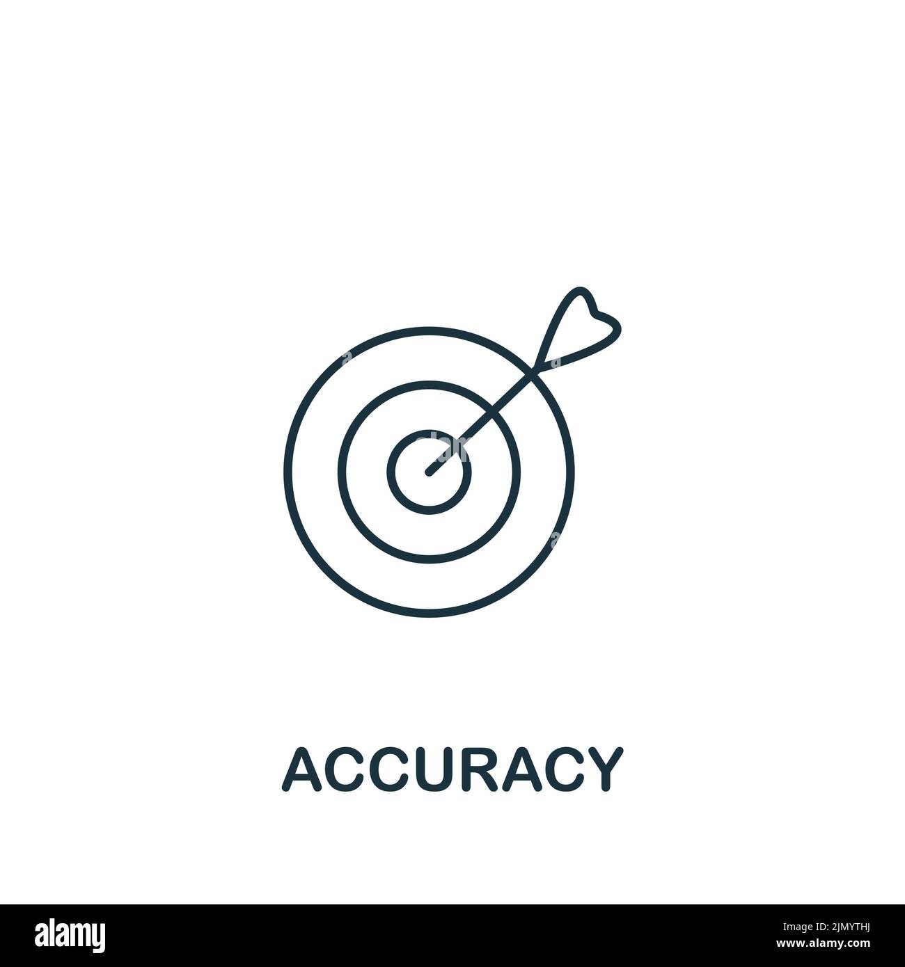 Accuracy icon. Monochrome simple icon for templates, web design and ...