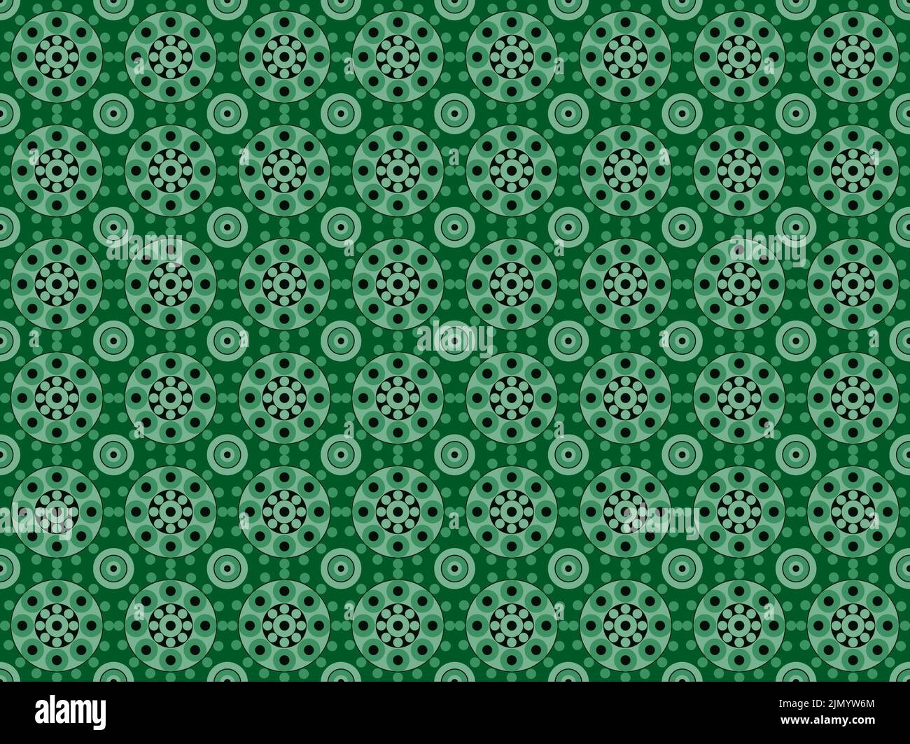 green circles seamless pattern background wallpaper design Stock Photo ...