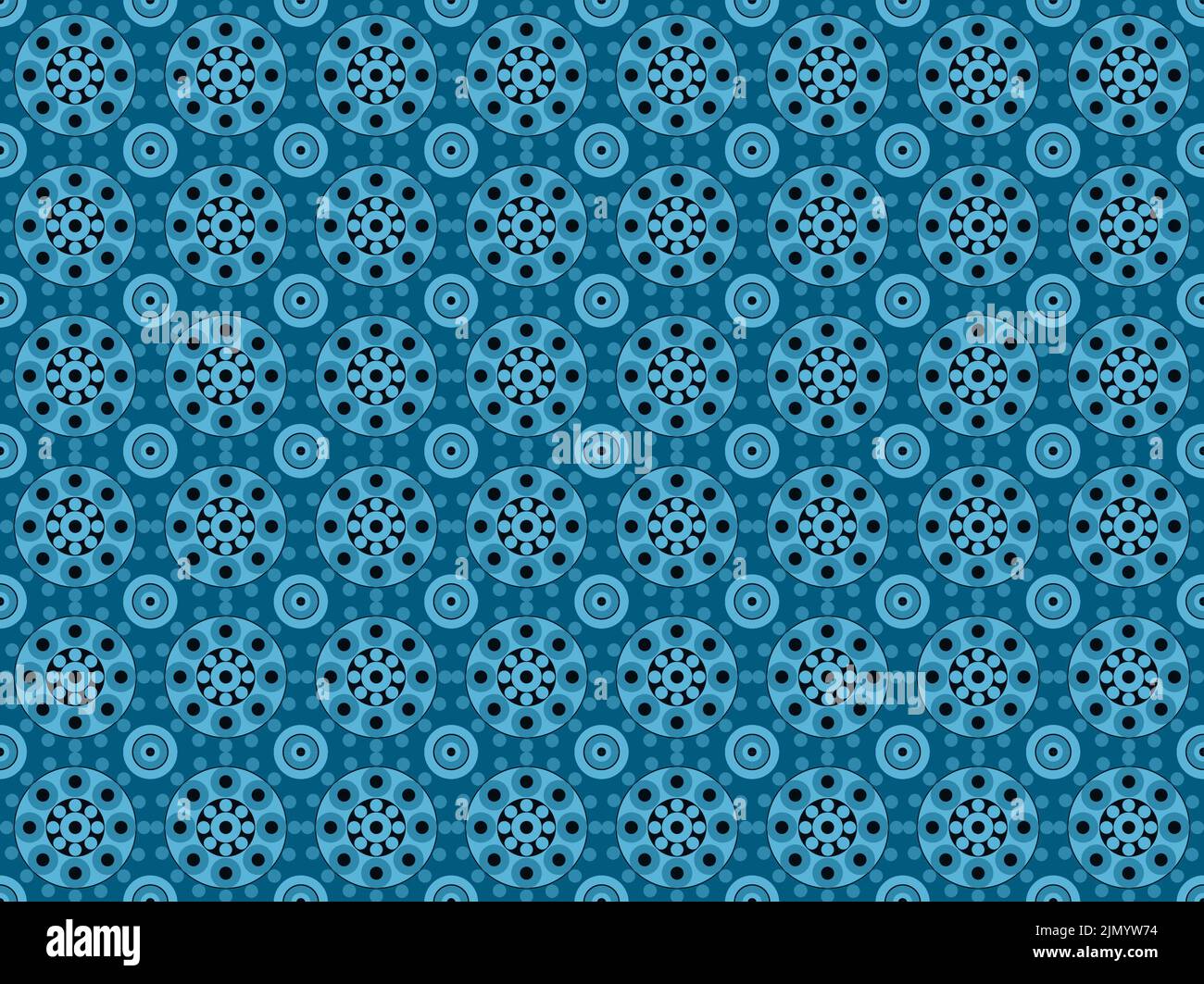 blue circles seamless pattern background wallpaper design Stock Photo ...