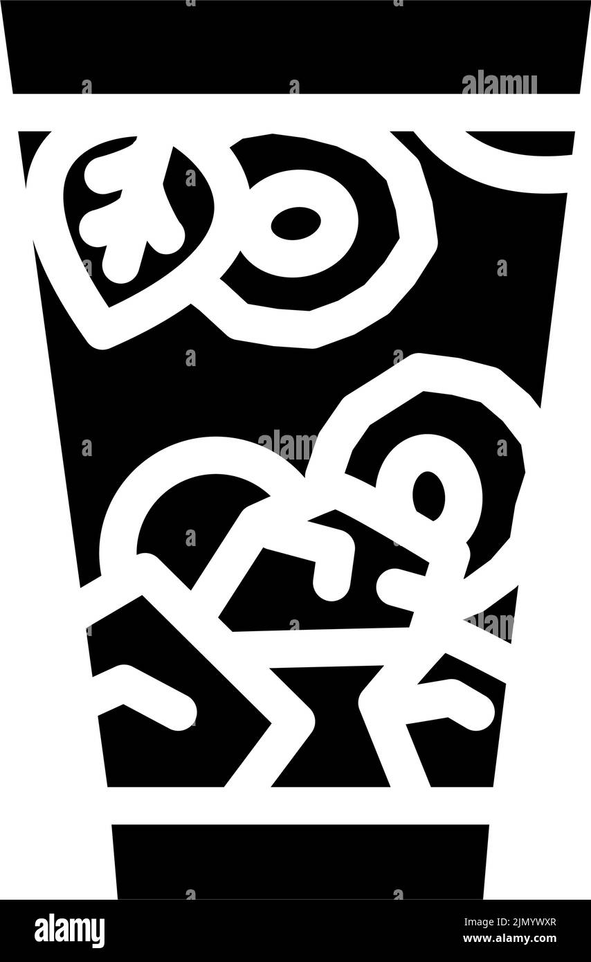 drink with cucumber glyph icon vector illustration Stock Vector Image ...