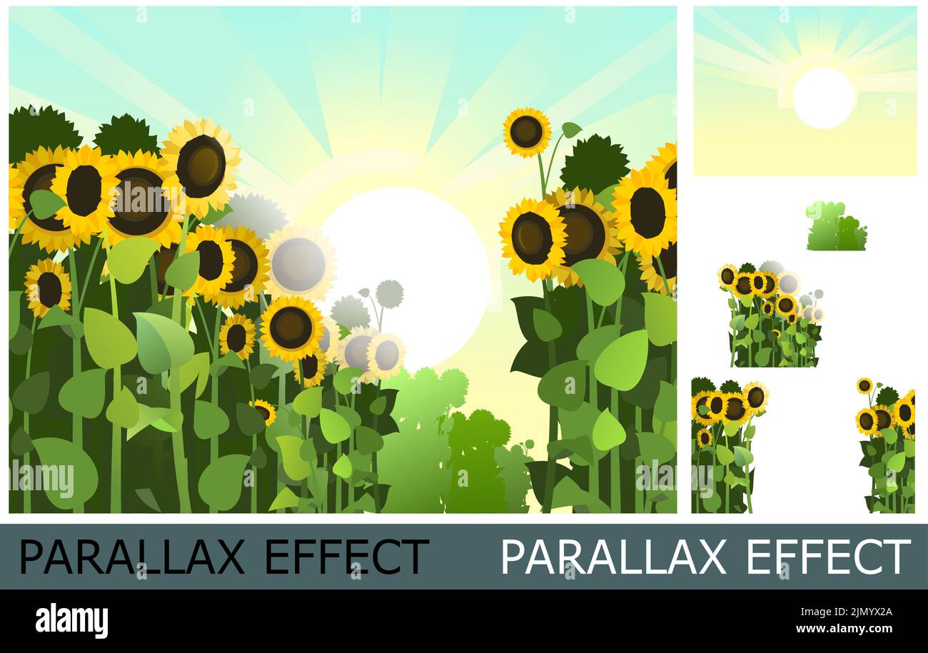 Rural landscape parallax effect Stock Vector Images - Alamy