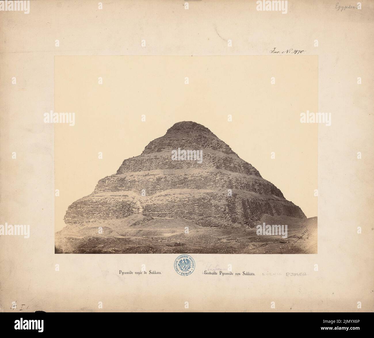 Hammerschmidt Wilhelm, step pyramid of King Zoser [Djoser], Sakkara ...