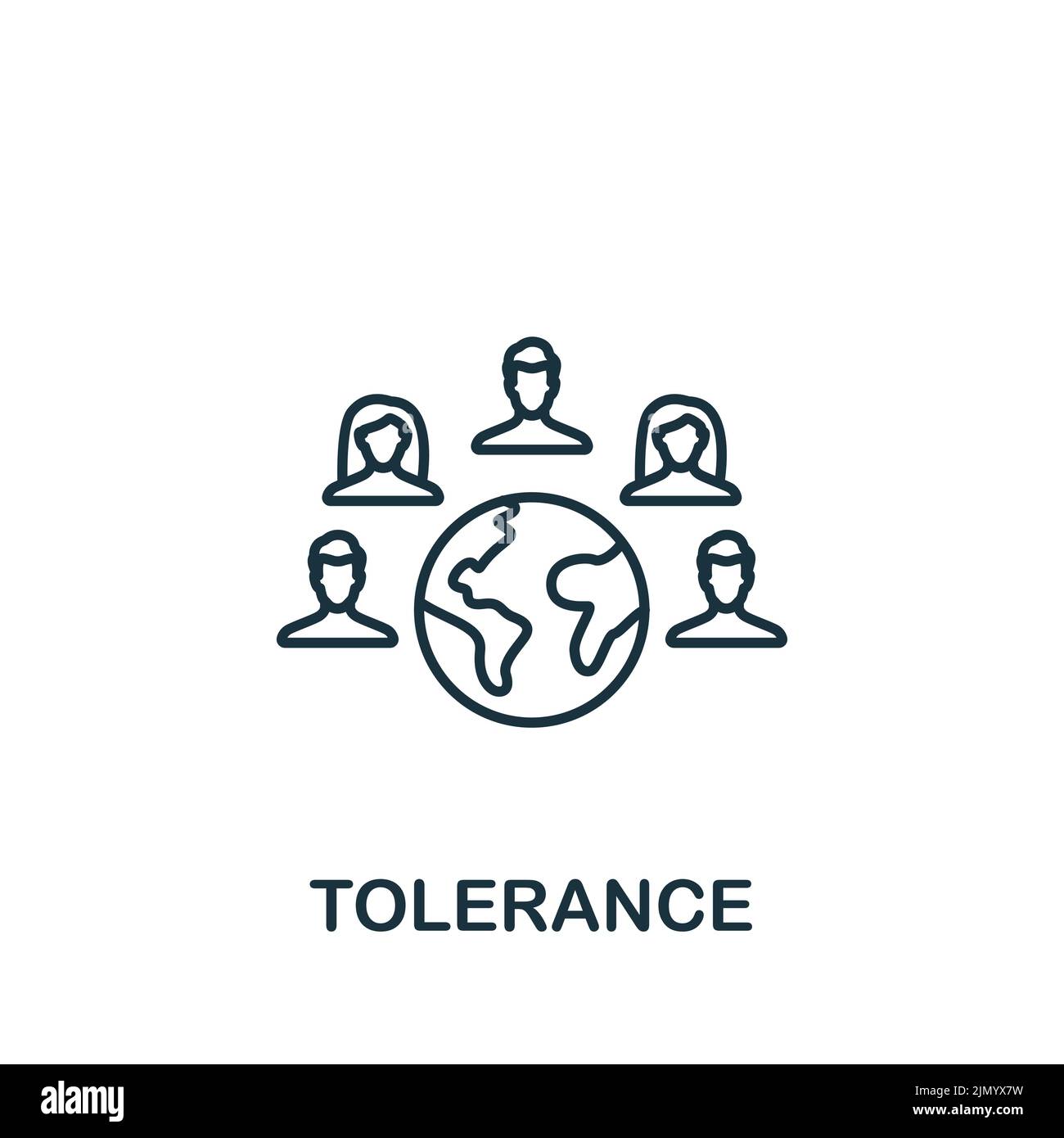 Tolerance icon. Monochrome simple icon for templates, web design and ...