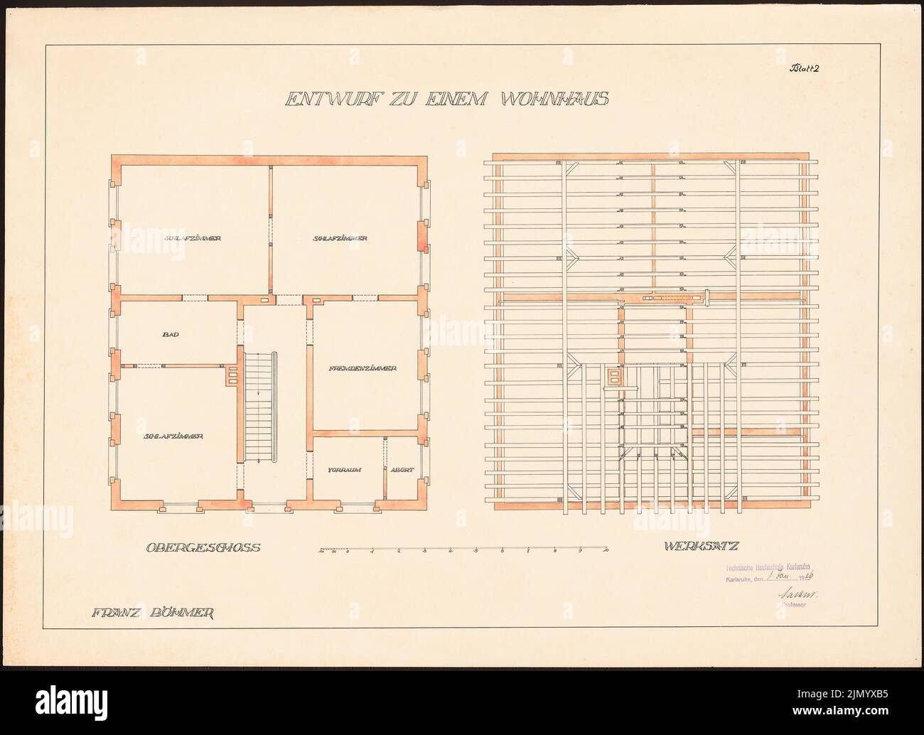Böhmer Franz (1907-1943), residential building (1925-1925): floor plan ...