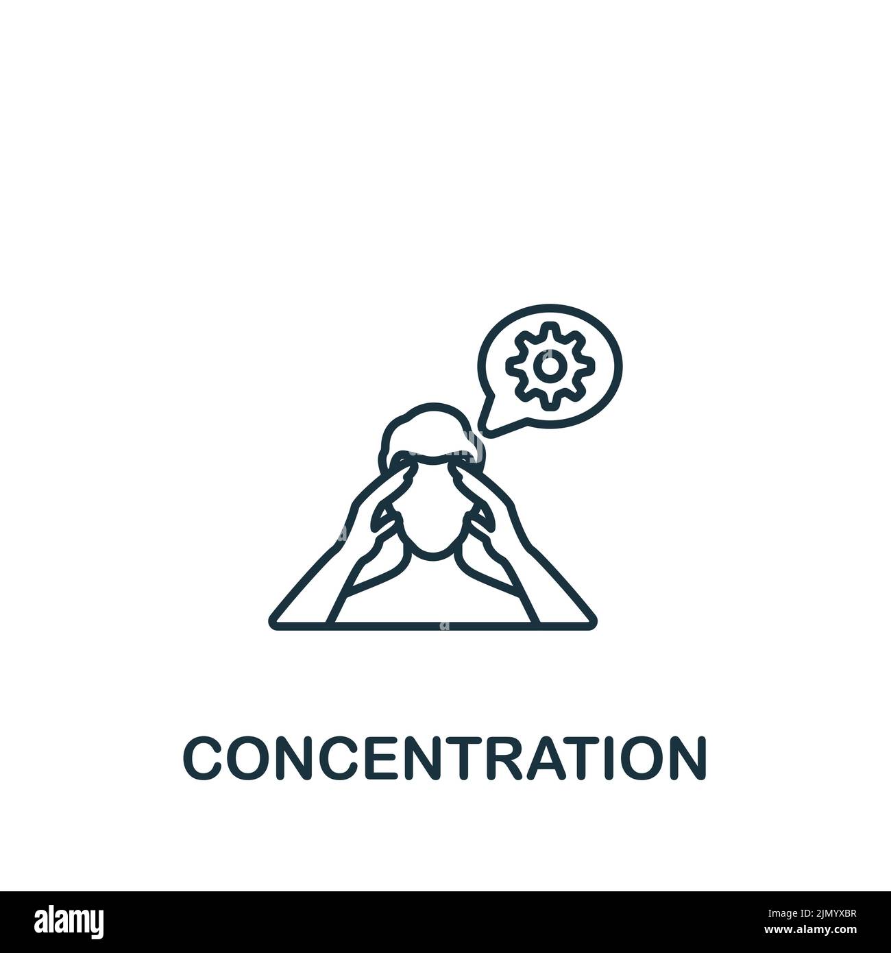Concentration icon. Monochrome simple icon for templates, web design ...