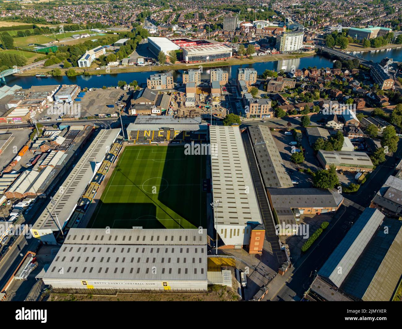 Nottingham Forrest The City Count and Meadow Lane Notts County From the ...