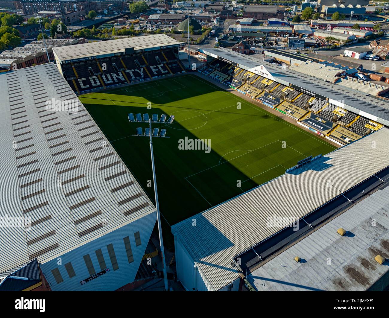 Notts country meadow lane aerial drone hi-res stock photography and ...