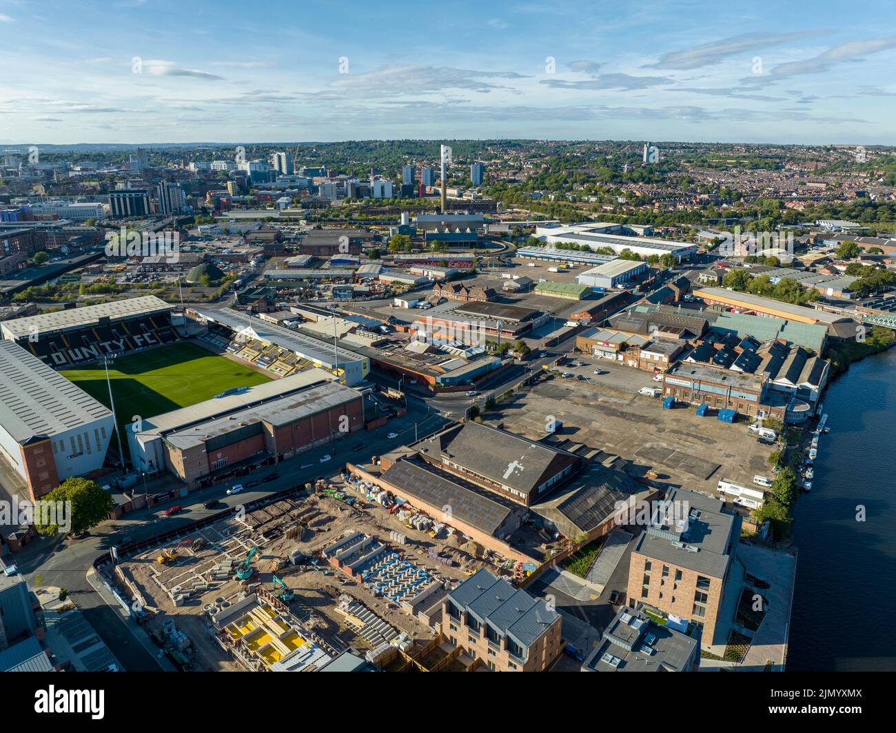 Nottingham Forrest The City Count and Meadow Lane Notts County From the ...