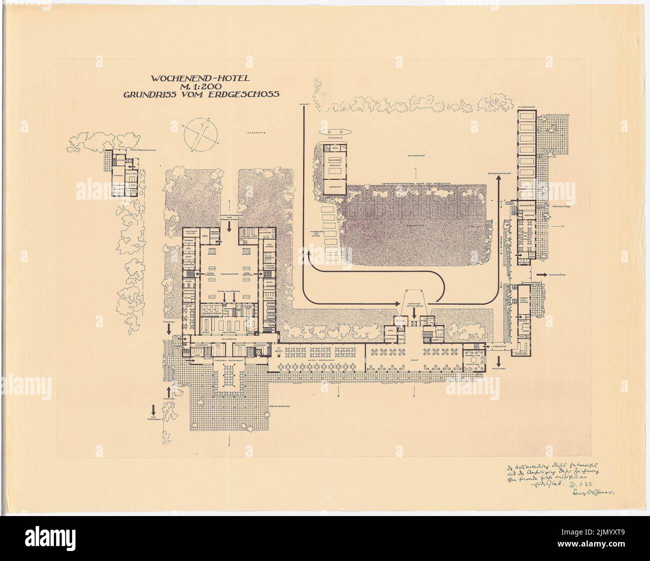 200 design layout germany building blueprint reproduction resort ...