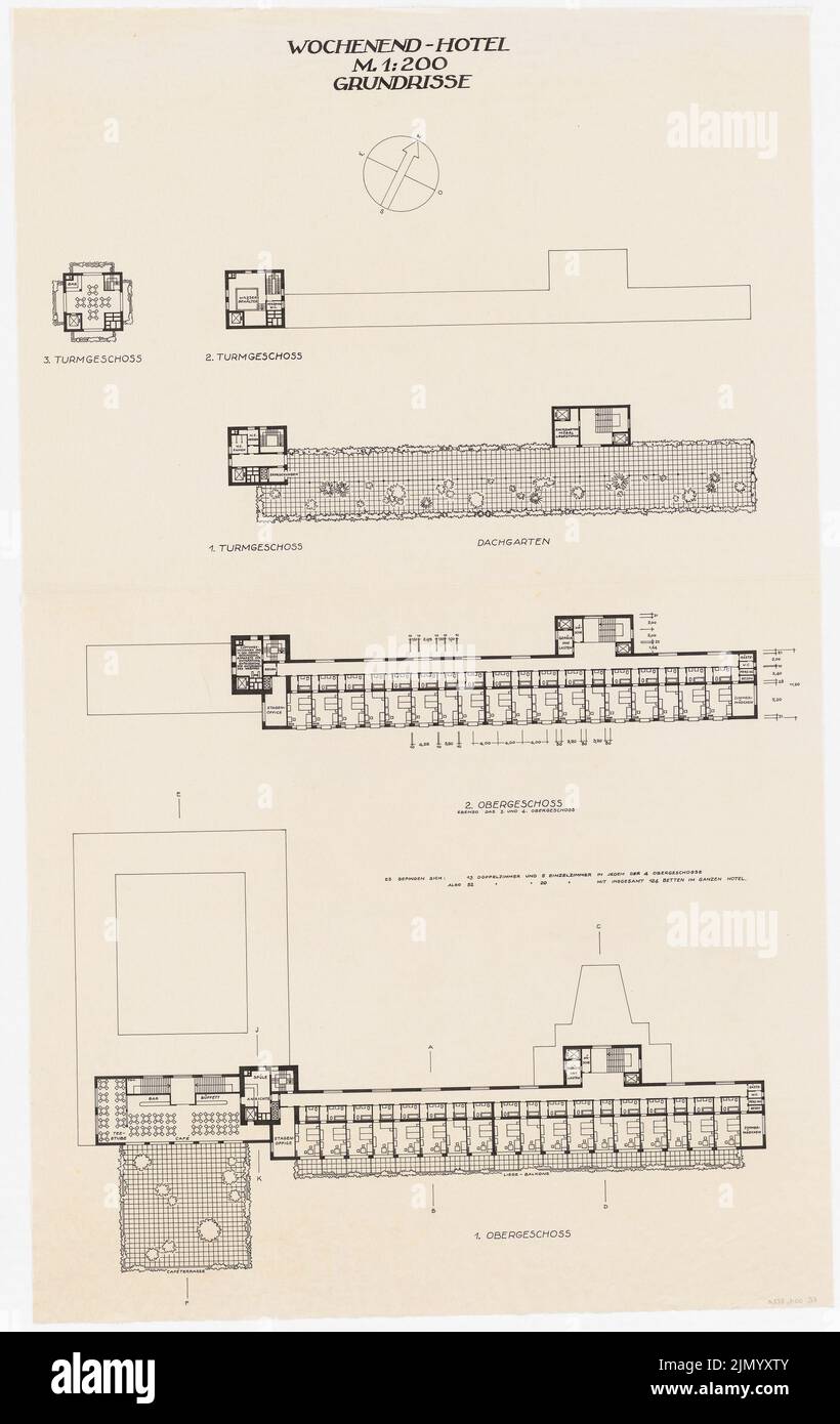 Böhmer Franz (1907-1943), weekend hotel and lido (1933-1933): weekend ...