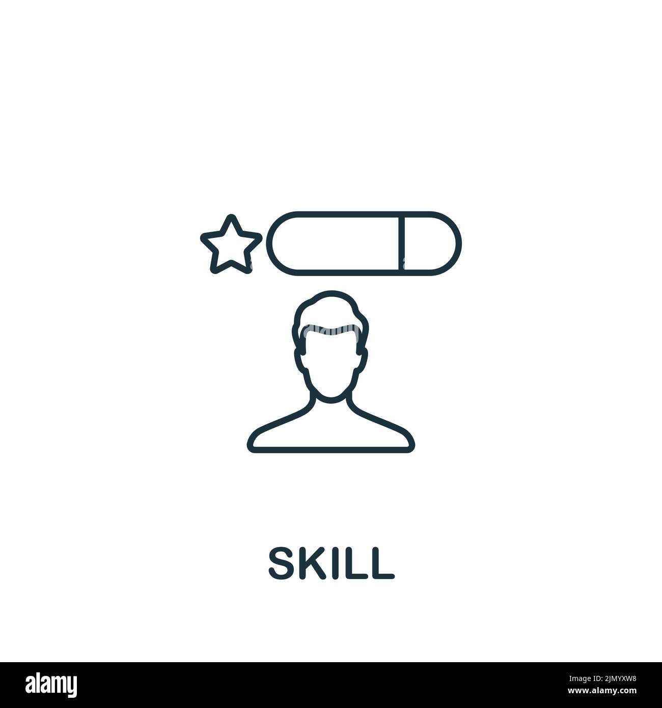 Skill icon. Monochrome simple icon for templates, web design and ...