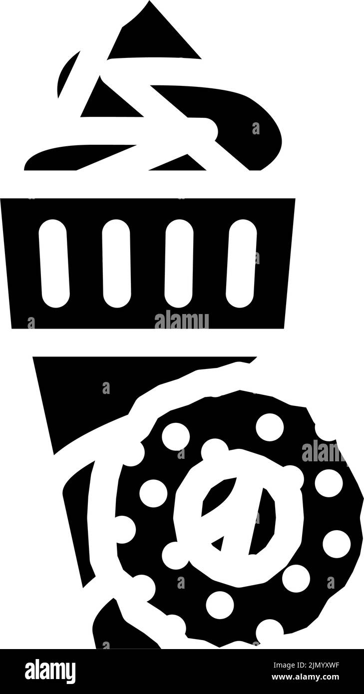 ice cream pineapple glyph icon vector illustration Stock Vector Image ...