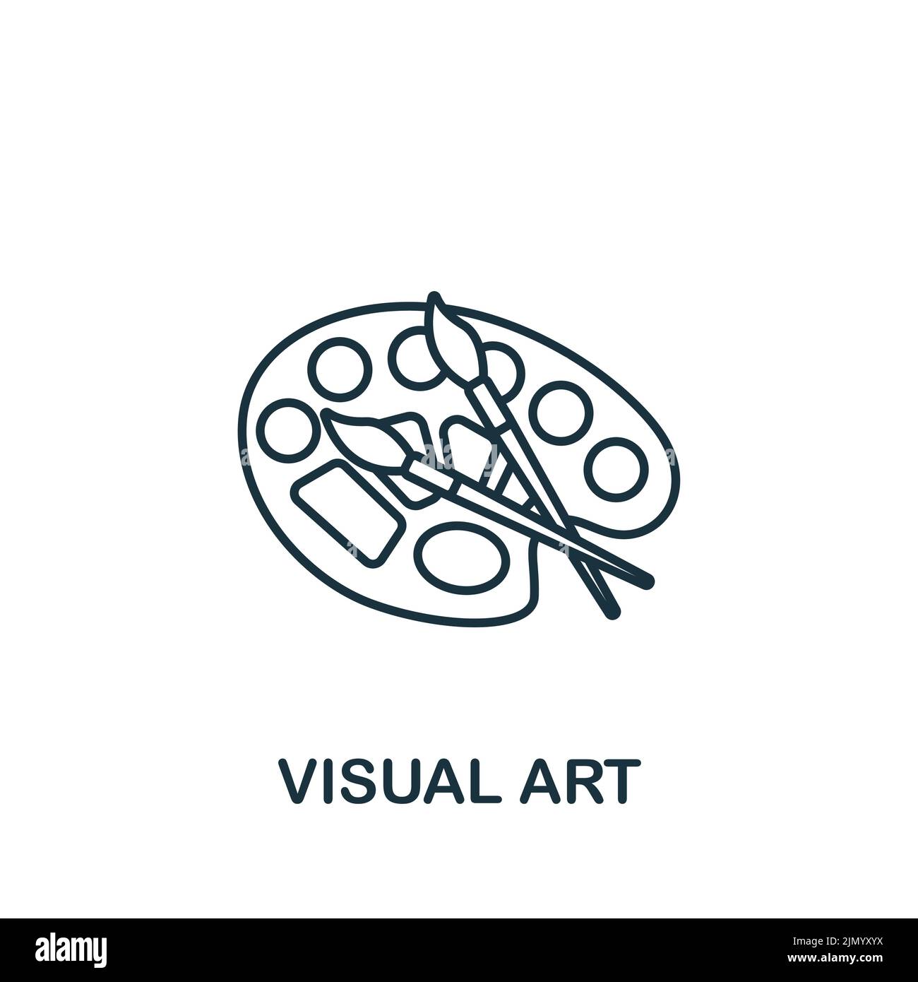 Visual Art icon. Monochrome simple icon for templates, web design and ...