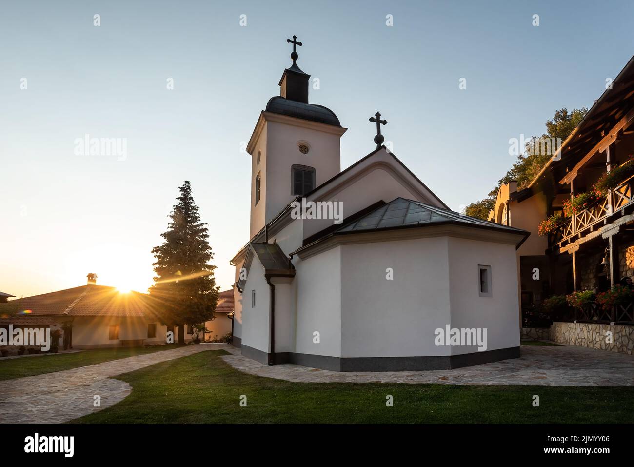 Orthodox Christian Monastery. Serbian Orthodox Monastery of National ...