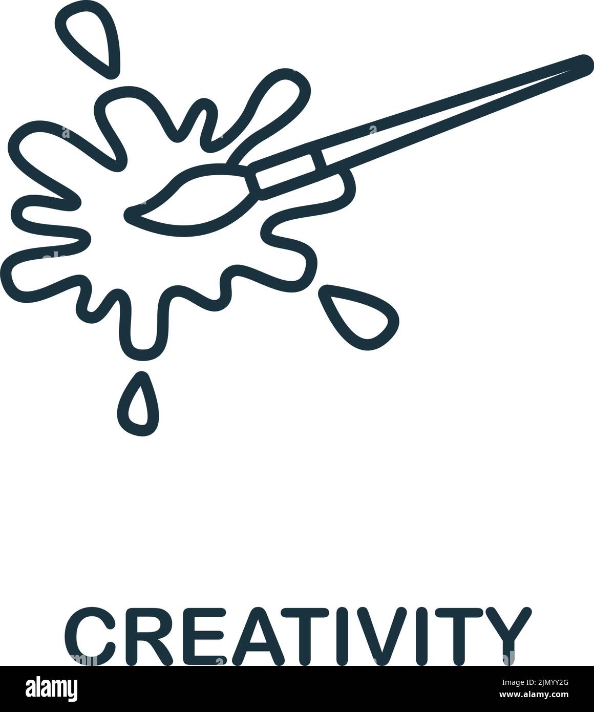 Creativity icon. Monochrome simple icon for templates, web design and ...