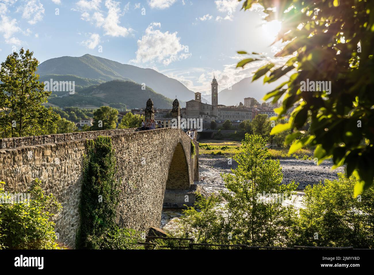 The Hampback Bridge in Bobbio, Emilia Romagna region, Italy Stock Photo ...